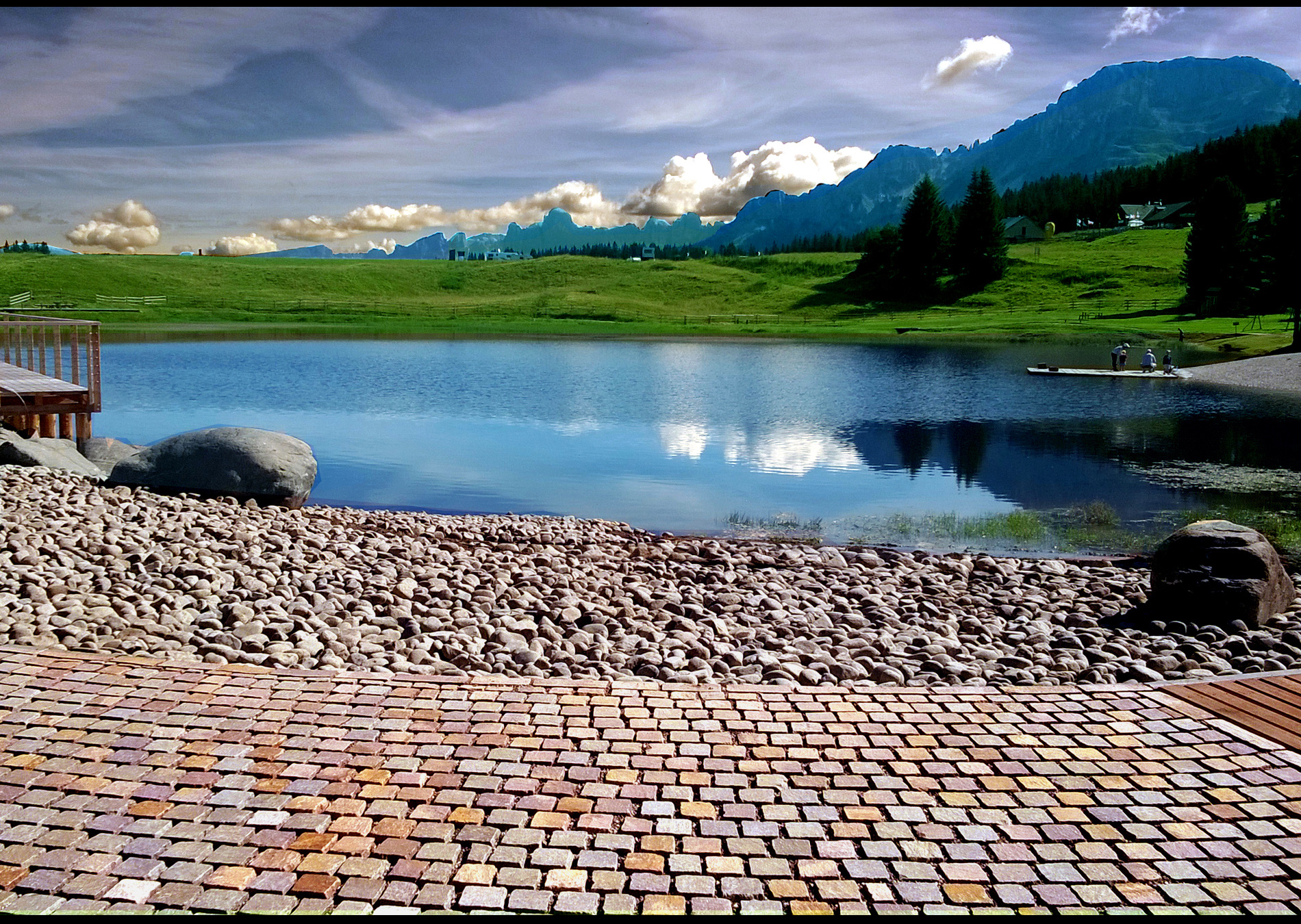 Passo Lavazè – ciottoli per lago – Ciottoliforti